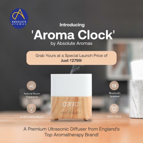 Aroma-Clock Ultrasonic Diffuser - Absolute Aromas India